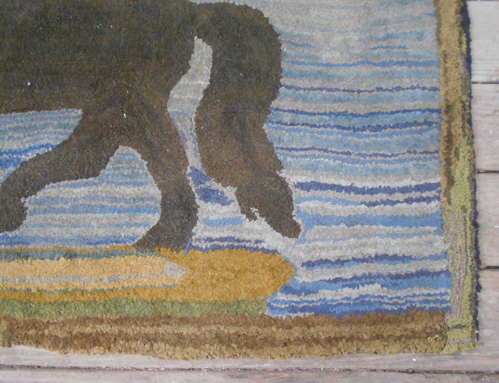 ANTIQUE 19th CENTURY FOLK ART HORSE HOOKED RUG | eBay