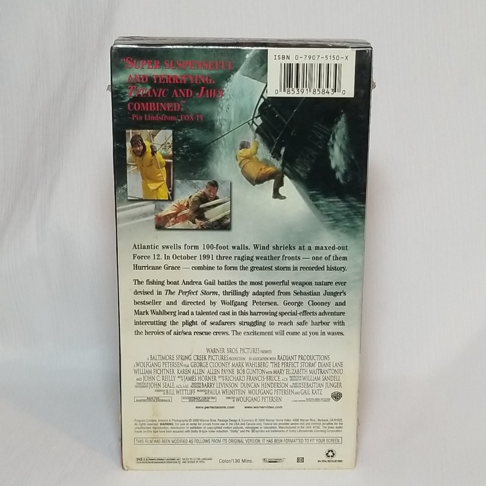 The Perfect Storm VHS 2000 New Factory SEALED George Clooney Mark ...