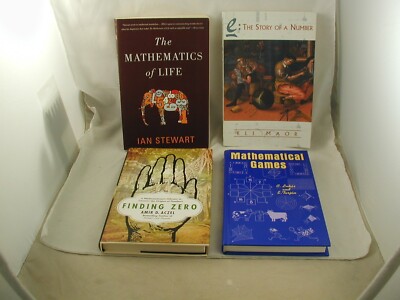 Popular Mathematics 4 Books Games e Story of a Number Maor Finding Zero ...