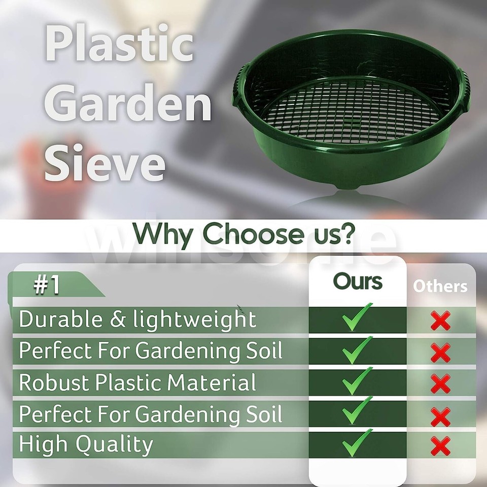 37cm Large Garden Sieve Riddle for Soil Sifter Garden Compost Gravel ...