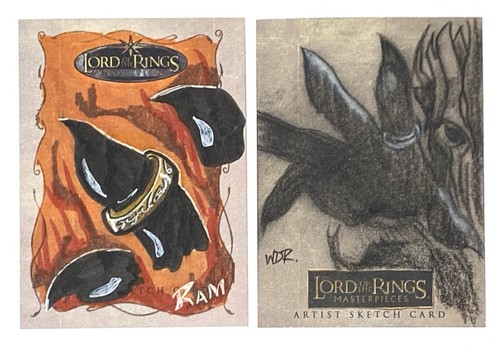Topps 2006 LOTR LORD OF THE RINGS SKETCH CARD LOT SAURON 'THE ONE RING ...