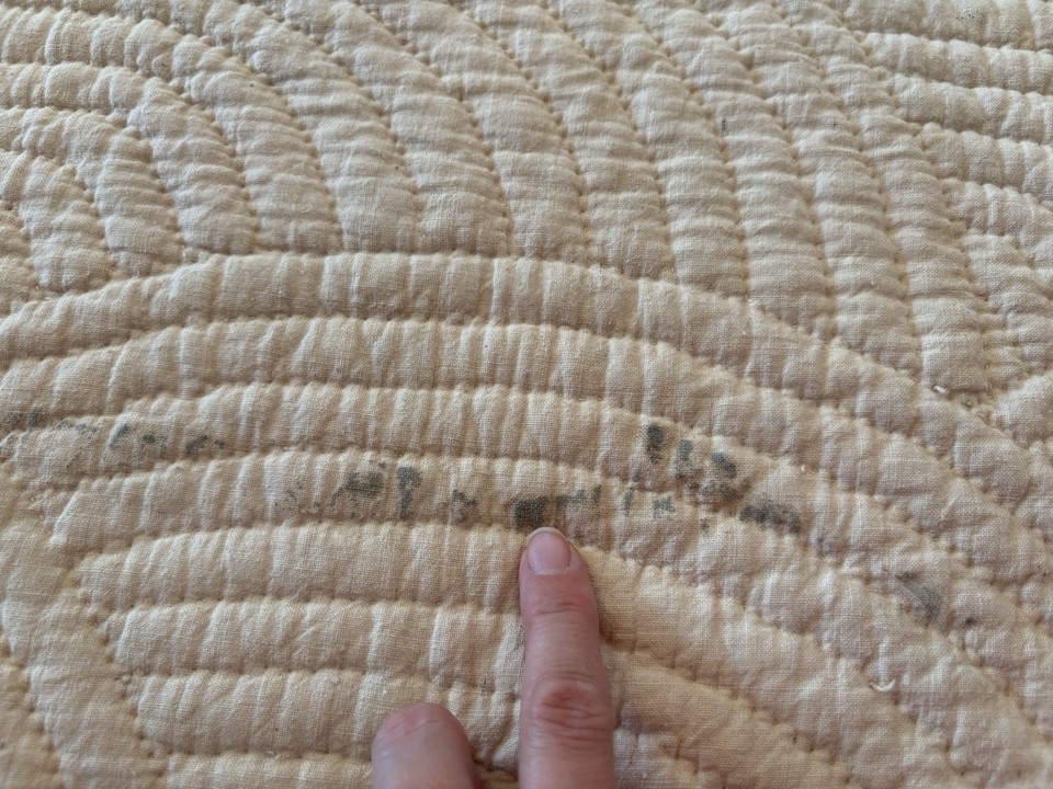 Beautiful Antique Red and Green T Block Quilt Hand Stitched | eBay ...