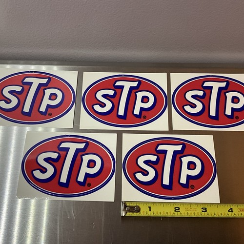 STP - Set of 5 Oval Original Vintage Die Cut Racers Edge Decals ...