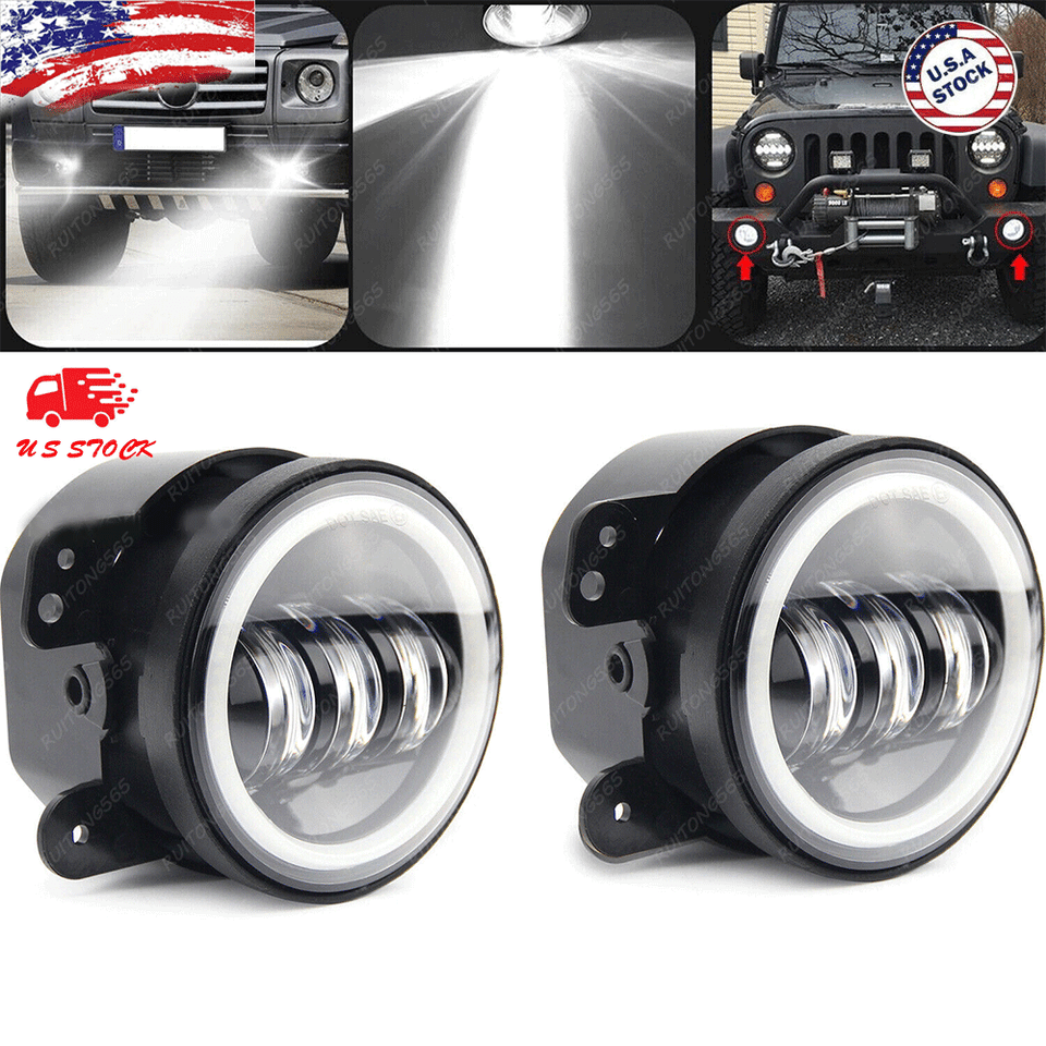 Front Bumper Fog Light Lamp Pair For Land Rover Discovery LR3 Range ...