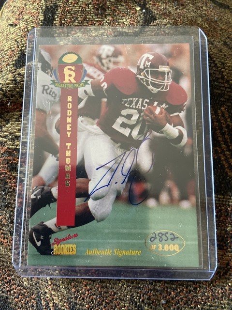 1995 Signature Rookies Prime - Autographs #42 Rodney Thomas /3000 (AU ...