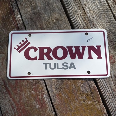 DEALERSHIP LICENSE PLATE: Crown Tulsa (oklahoma) plastic | eBay
