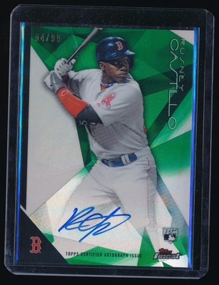 RUSNEY CASTILLO 2015 FINEST AUTOGRAPH GREEN REFRACTOR RC AUTO 04/99 ...