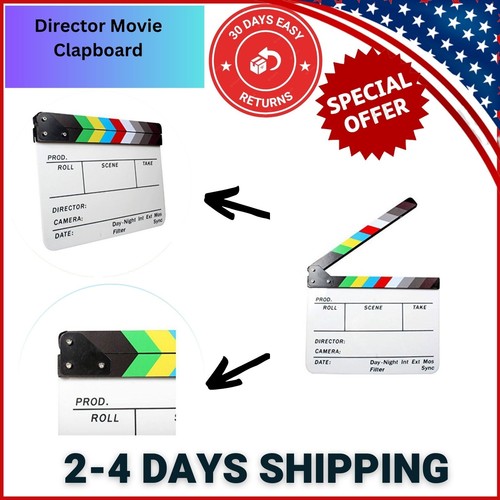 Director Movie Clapboard Film Slate Wooden Clapper Board Color Clap ...