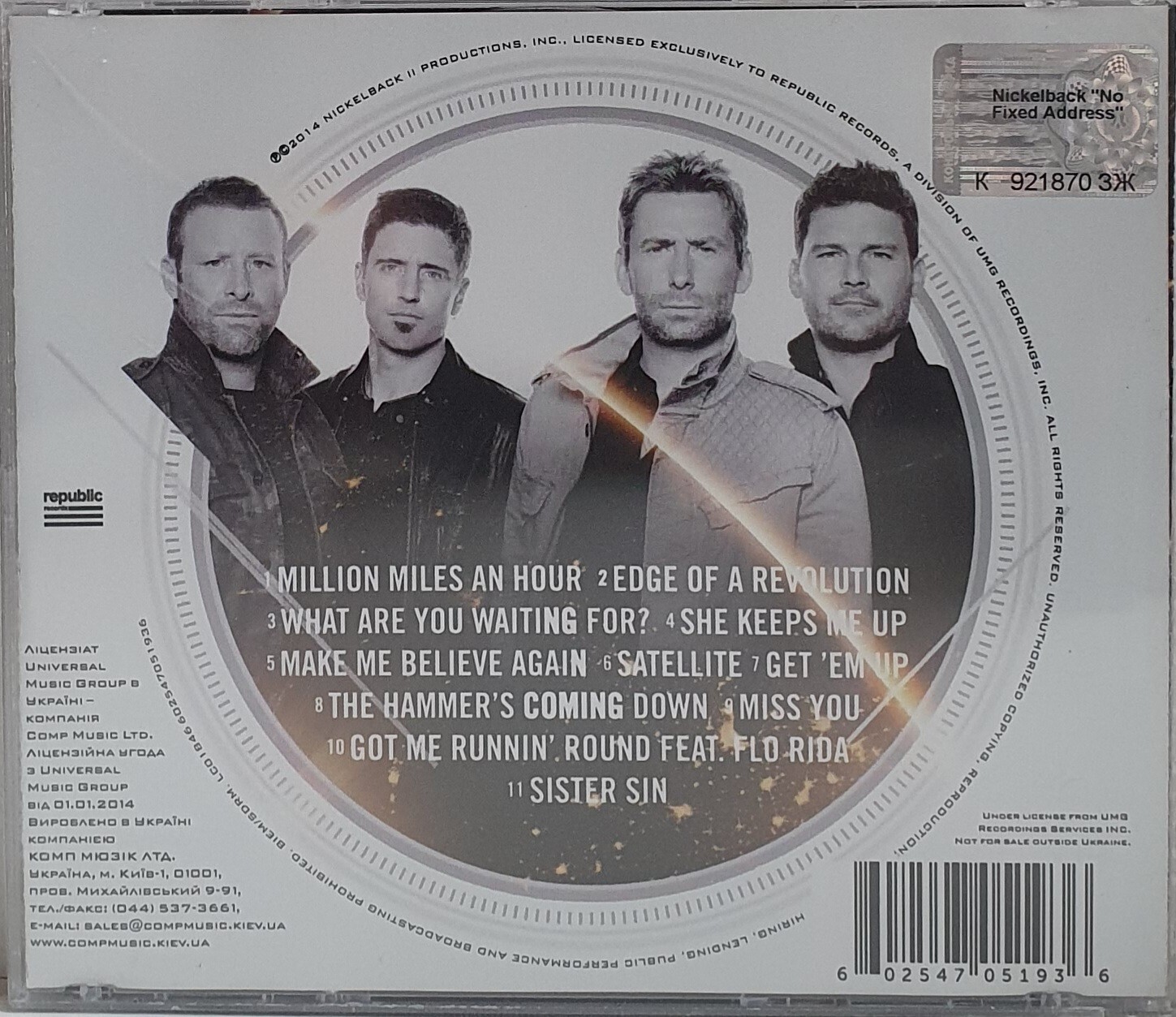 No Fixed Address by Nickelback (CD, 2014) for sale online | eBay
