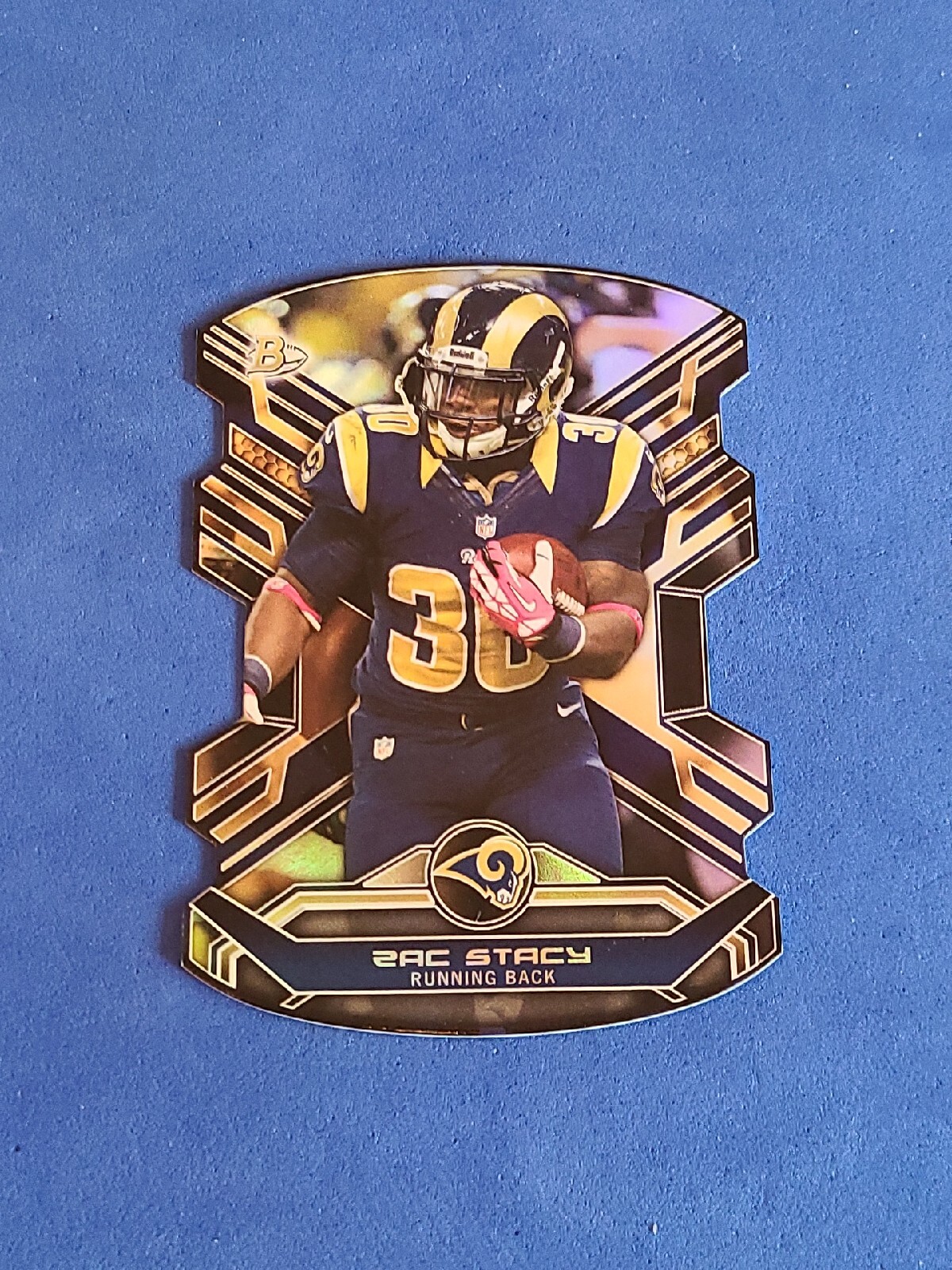 2014 Zac Stacy Bowman Die Cut Insert Foil Refractor #37 | eBay