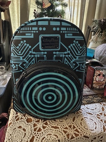 Disney Parks Tron 40th Anniversary Loungefly Mini Backpack D23 Lights ...