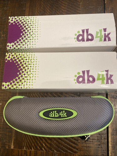 2 Eyeglass Cases Kids Db4k Gray /Green Semi Hard Zip Glasses Holders ...