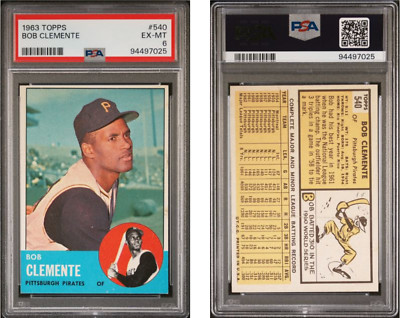 ROBERTO BOB CLEMENTE 1963 TOPPS #540 PIRATES PSA 6 | eBay