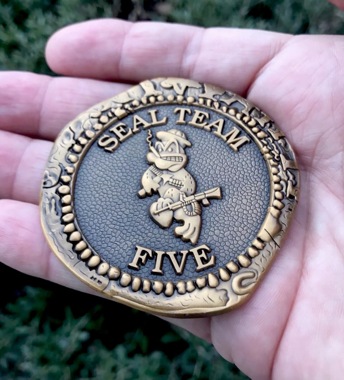 NAVY SEAL TEAM 5 FIVE V USN NSW SOCOM CHALLENGE COIN DOUBLOON CPO STAY ...