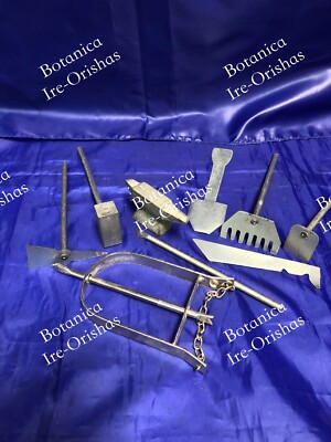 HERRAMIENTAS TOOLS DE OGGUN OGUN GUERRERO RELIGION YORUBA IFA SANTERIA ...