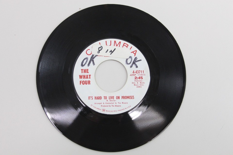 What Four 7" 45rpm Baby I Dig Love & It's Hard To Live On Promises 1966 ...