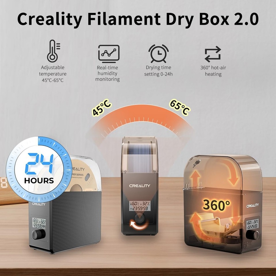 Creality Filament Dryer Box 2.0 Filament Dehydrator with Storage Box ...