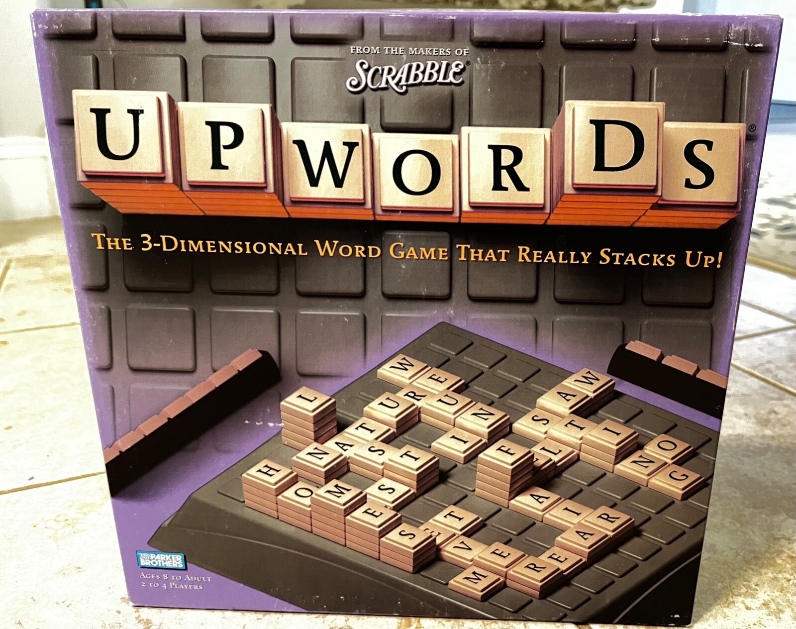 Upwords - Stack Up Board Game, Parker Brothers 3-D Scrabble - 2002 | eBay
