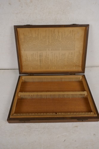 Vintage Hinged Wooden Medical Glass Slide STORAGE BOX | eBay