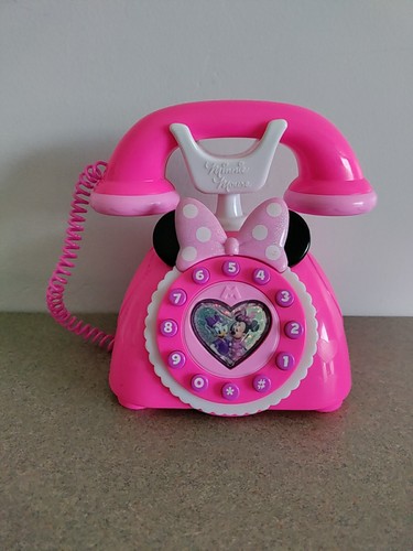 Disney Minnie Mouse Pink Telephone Happy Helpers Talking/Lights Toy ...