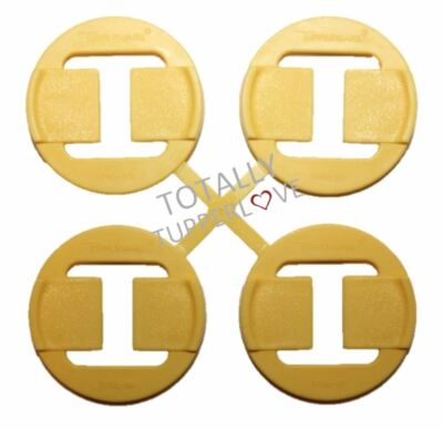 Tupperware Sock Sorters Set of 4 Tiny Treasures Gadgets Laundry Yellow ...