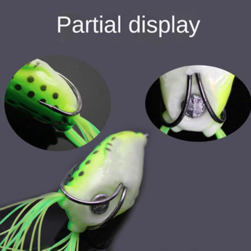 5 PCS Large Frog Topwater Soft Fishing Frogs Lure Bait Bass 1/2 oz 2-3/ ...