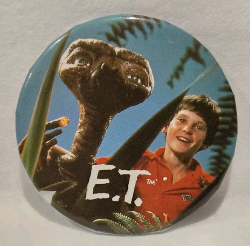 Vintage 1982 ET and Elliot Pin Button Pinback From ET Movie 2⅛" Wide | eBay