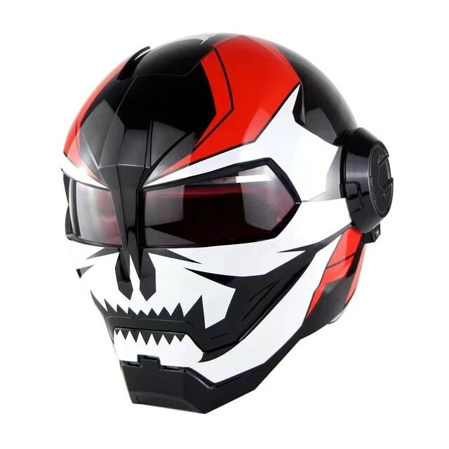 Motorcycle Helmet Flip up Motorbike Robot Style Helmet Motocross Casco ...