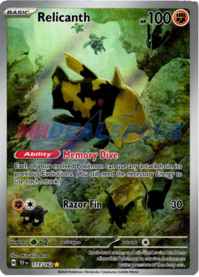 NM Pokemon Temporal Forces Relicanth Illustration Rare Full Art 173 173 ...