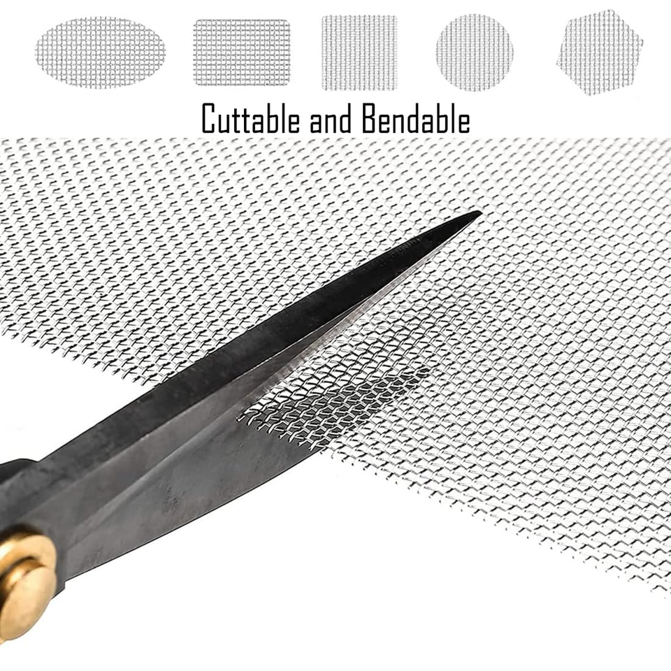 Wire Mesh Sheet Stainless Steel Woven Wire 5 Mesh No Rust Meshes Screen ...