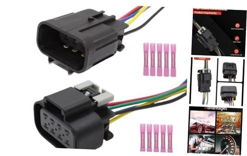 Male and Female Headlight Connector Plug Harness Pigtail 5-Pin ...