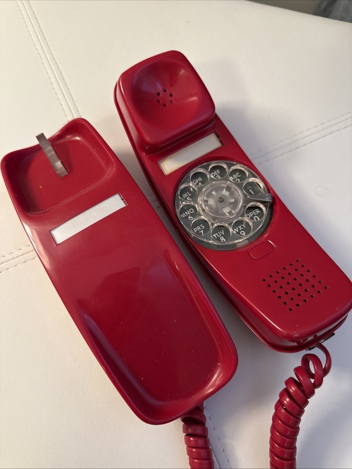 Vtg RED Rotary Dial Trimline Princess Phone = ITT brand / 1970's ...