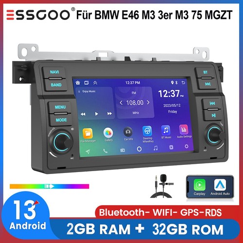 Für BMW 3er E46 M3 Rover 75 MGZT Android 14 Auto Carplay 2+32G Autoradio GPS BT | eBay.de