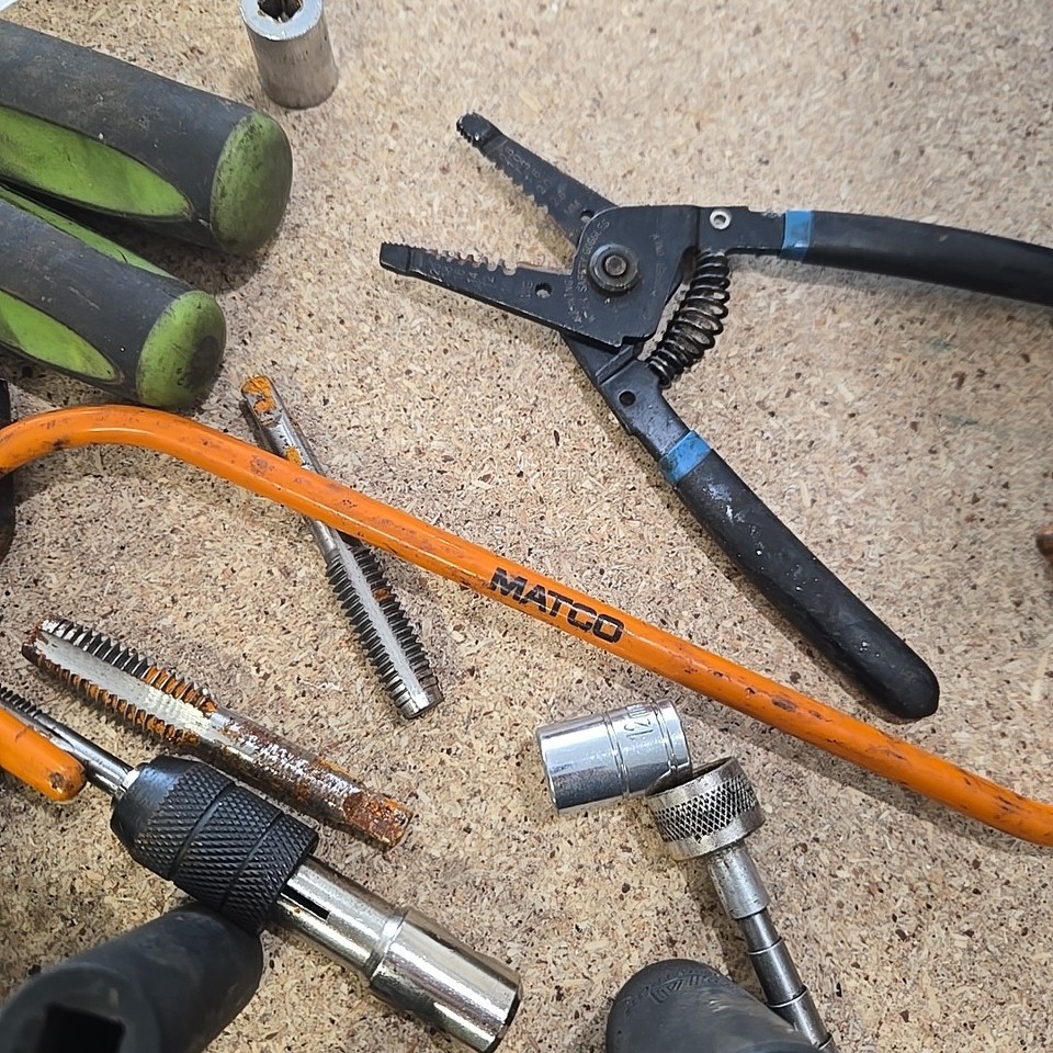 Tool Box Clean out Lot - Wrenches, Crimpers, sockets, Screw drivers and ...