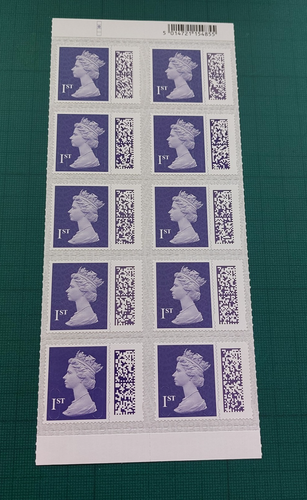 1st Class Postage Stamps x 10 Genuine Royal Mail Barcode Letter First ...