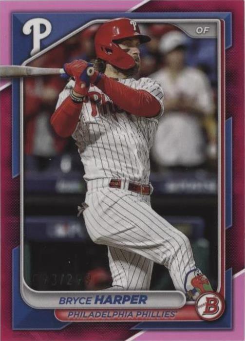2024 Bowman - Bryce Harper #37 Fuchsia Border /299 for sale online | eBay