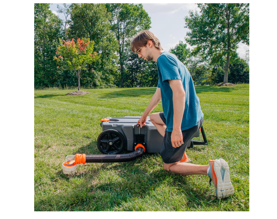 Camco RhinoFLEX Tote Tank 3-Ft RV Sewer Hose Kit - Features Clear Low ...