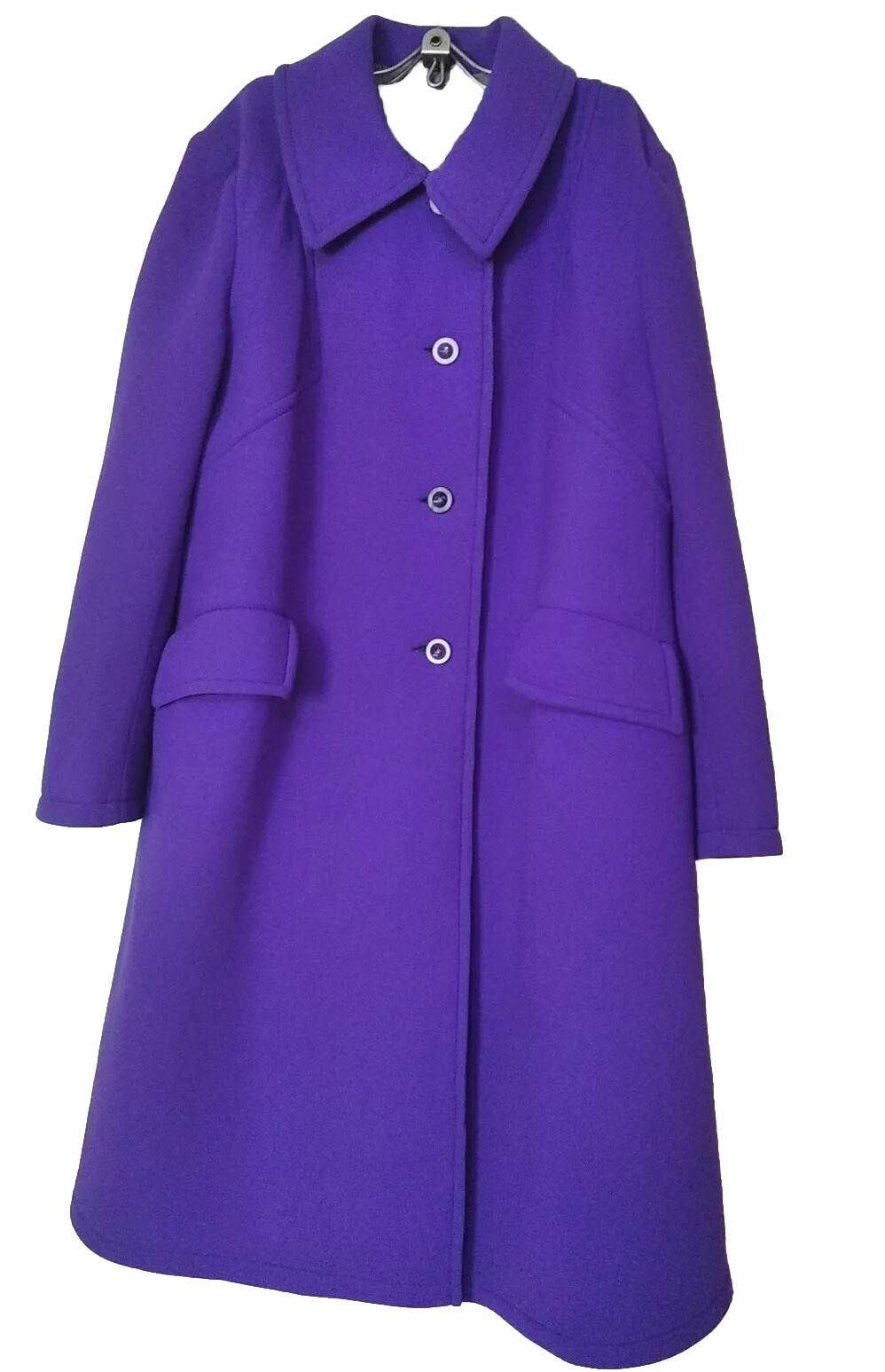 Vintage Soviet women's purple violet autumn coat 1970… - Gem