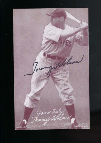1947-64 Exhibits Tommy Holmes Auto Autographed Signed Boston Braves | eBay