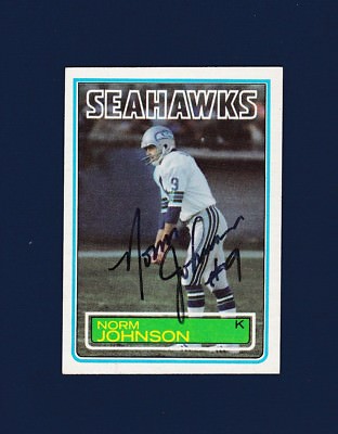 Norm Johnson signed Seattle Seahawks 1983 Topps Rookie football card | eBay