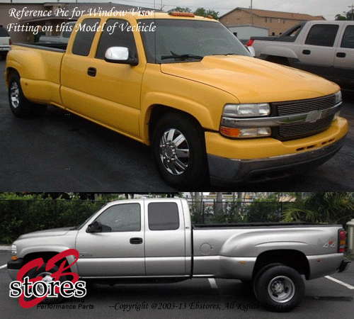 Vent Shade Window Visors Chevy Silverado 1500-3500 99 00 01-06 Extended ...