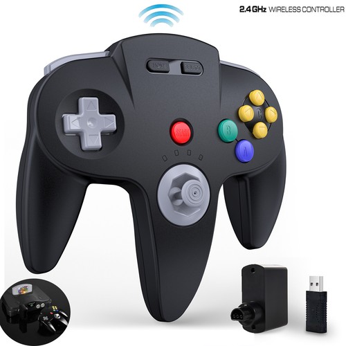 Wireless N64 Switch Controller w/Rumble Pak for Nintendo 64/ Switch NSO ...