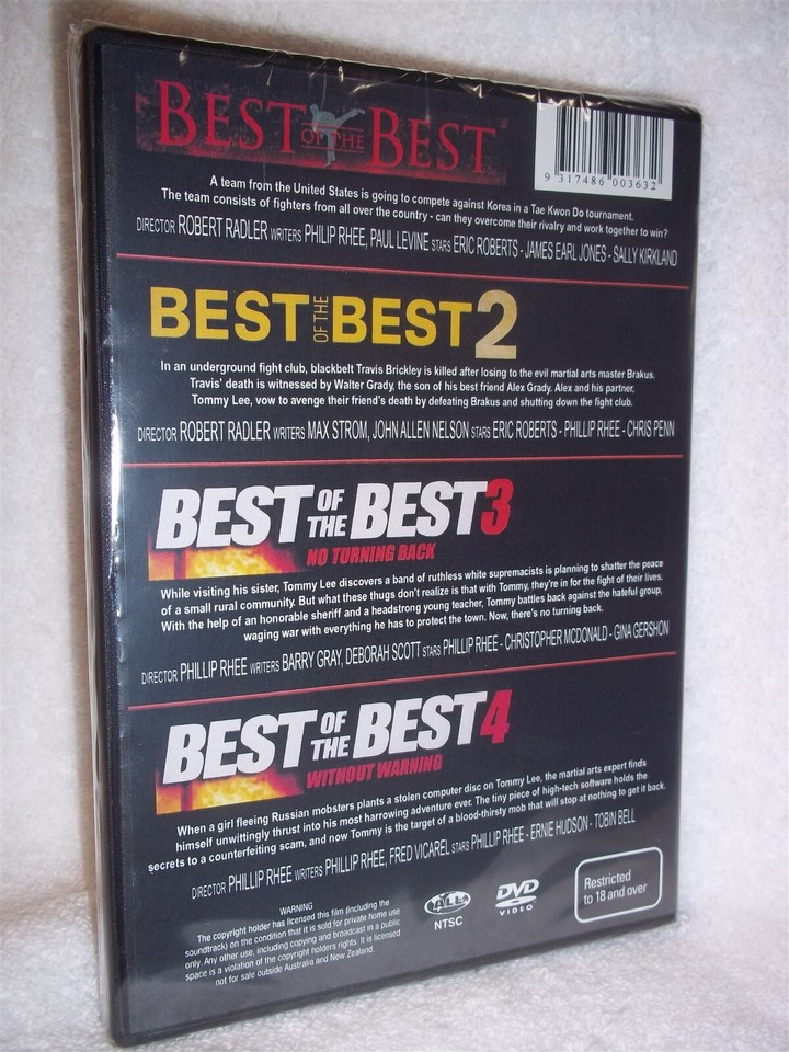 Best Of The Best 4-Movie Collection (DVD 2024) martial arts karate Eric ...
