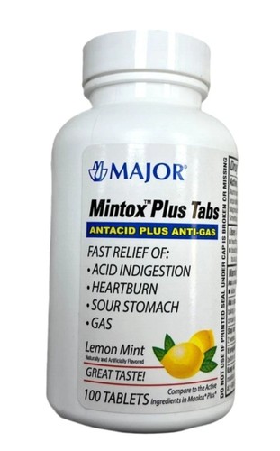 Mintox Plus + Antacid / Anti-Gas LEMON MINT CHEWS 100ct 09/25 | eBay
