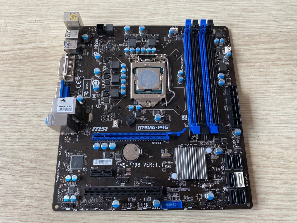 MSI B75MA-P45 Intel B75 Motherboard LGA 1155 Socket 8GB DDR3 USB 3.0 i5 ...