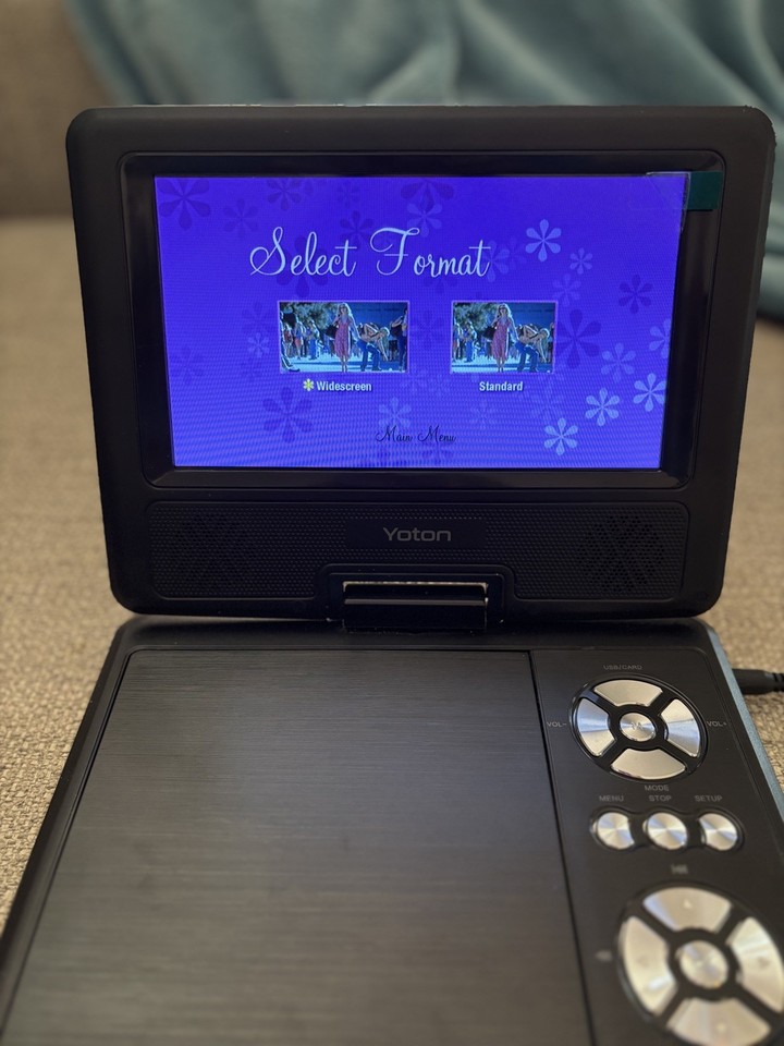 YOTON 9.5" Portable DVD Player for Kids and Car 7.5" Swivel HD Screen ...