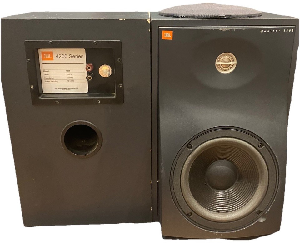 JBL Monitor Speakers Series 4208 Pair Black Good Condition | eBay UK