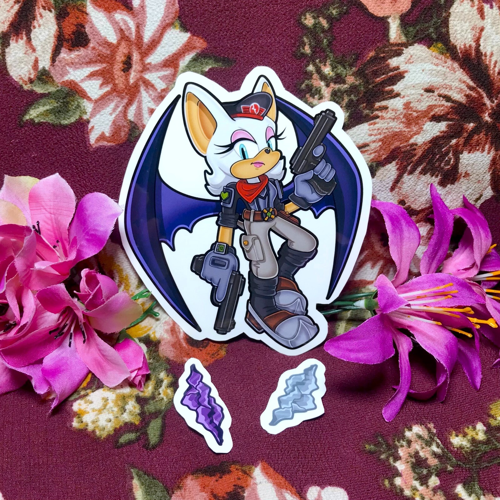 Sonic Prime Rouge the Bat 4" Vinyl Stickers (Rouge, Batten, Prim, Rebel ...