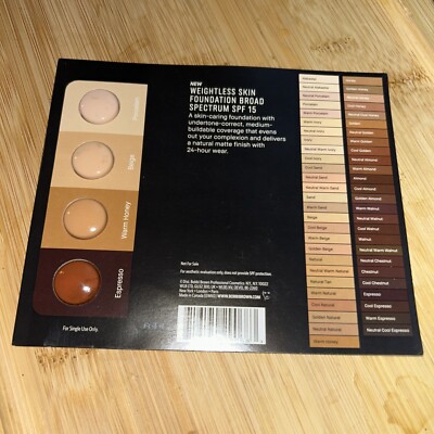 Bobbi Brown Weightless Skin Foundation Broad Spectrum SPF 15.Sample ...