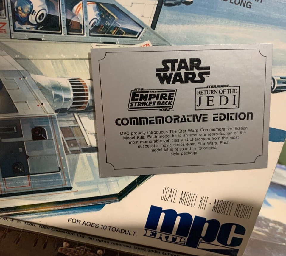 Vintage MPC Ertl Star Wars TESB Luke's Snowspeeder #8914 Model Kit ...